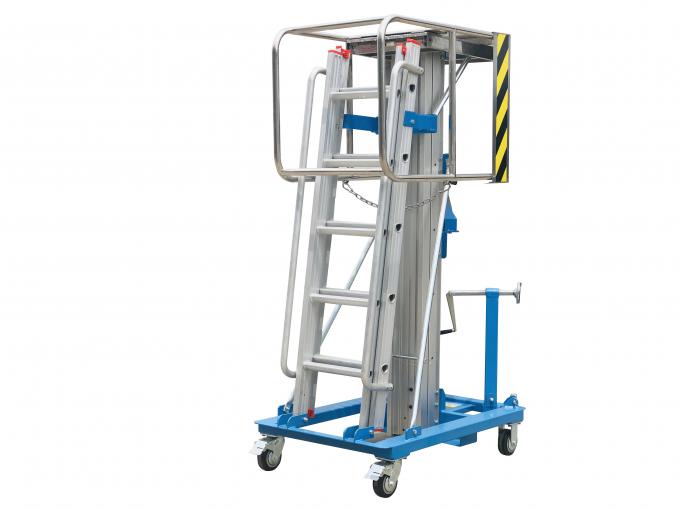 4.6m Platform Height 125kg Load Capacity Manual Winch Elevating Work ...